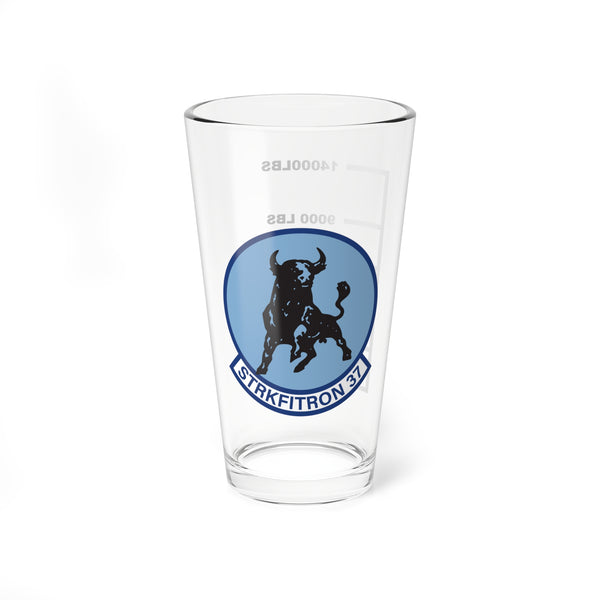 VFA-37 Raging Bulls Fuel Low Pint Glass, Navy Strike Fighter Squadron